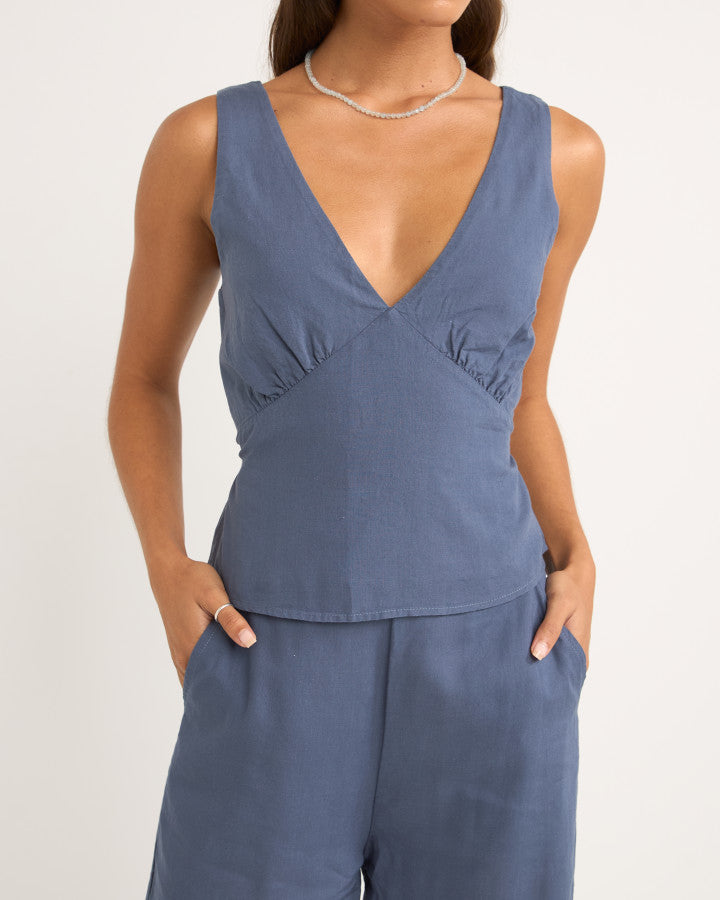 LUCIA TOP BLUE – Inguz Culture